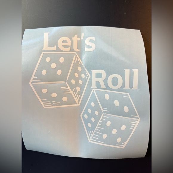 Hand Crafted | Wall Decor | Lets Roll Dice White Vinyl Car Decal New ...